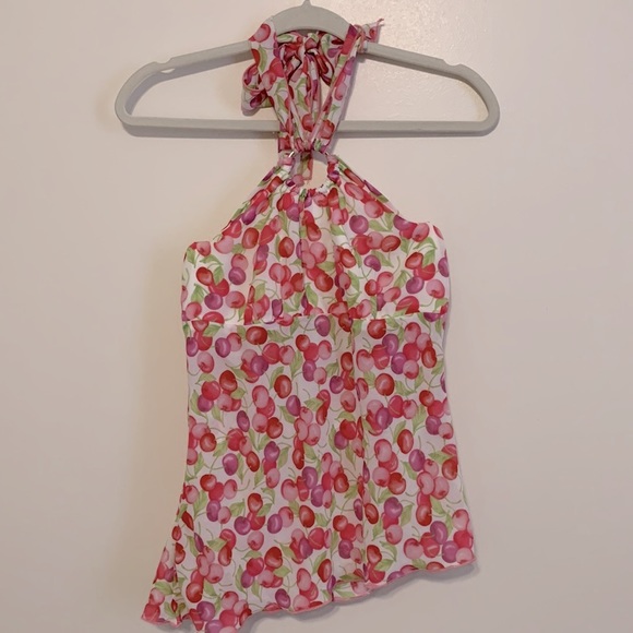 Tops | Cherry Halter Top | Poshmark